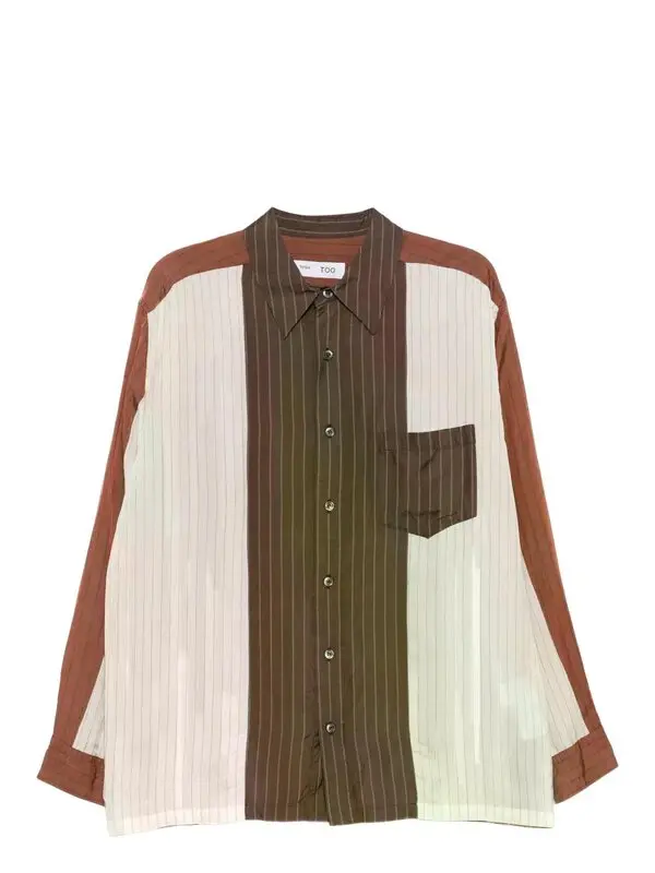 Toga Striped Shirt - Brown
