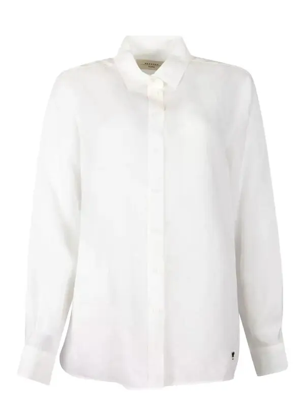 Max Mara Cuffs Logo Shirt - Neutrals