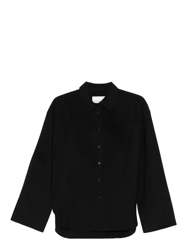 Closed Embroidered Shirt - Black