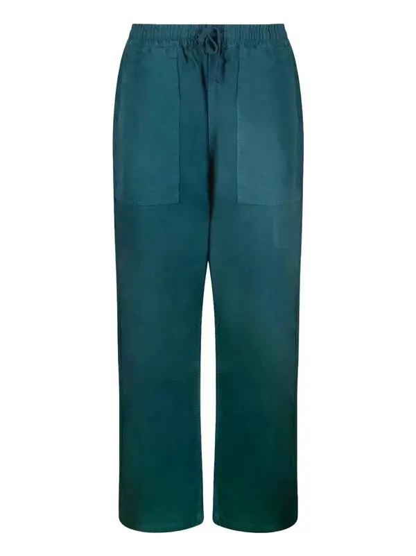 SERVICE WORKS Drawstring Cotton Trousers - Green
