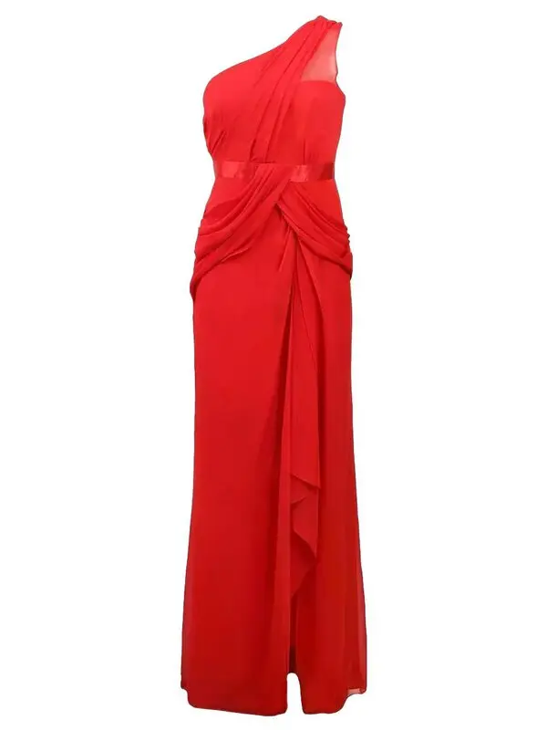 Marchesa One-shoulder Maxi Dress - Red