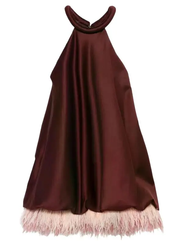 ROSANNA OCAMPO Aria Halterneck Mini Dress - Red