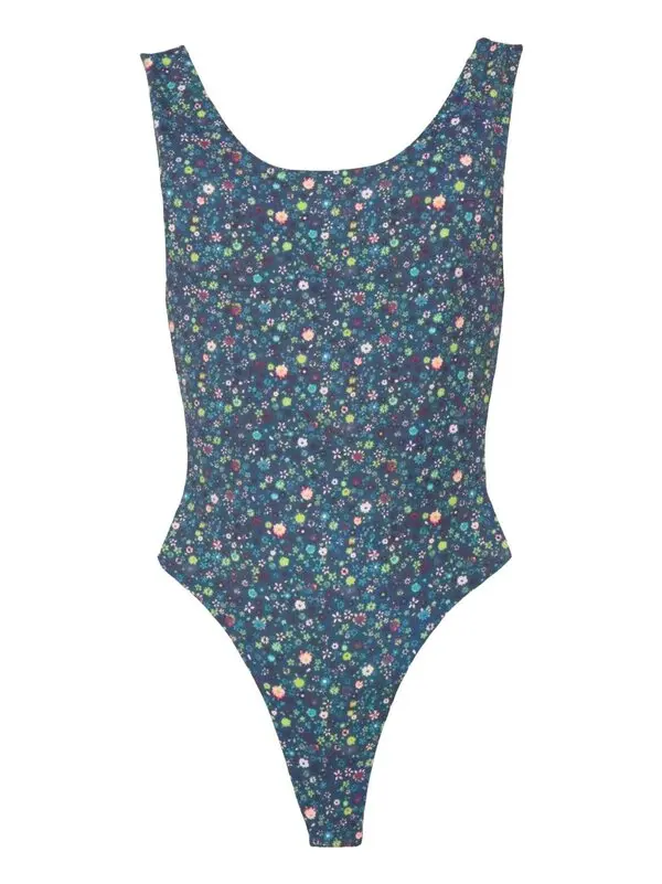 Lhd Key Biscayne Floral Bodysuit - Blue