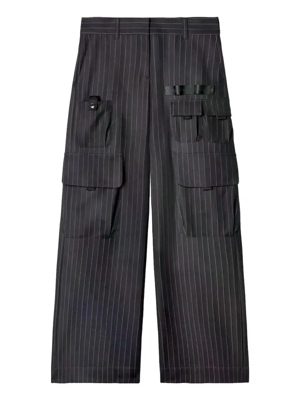 Off-White Pinstriped Cargo Pants - Grey