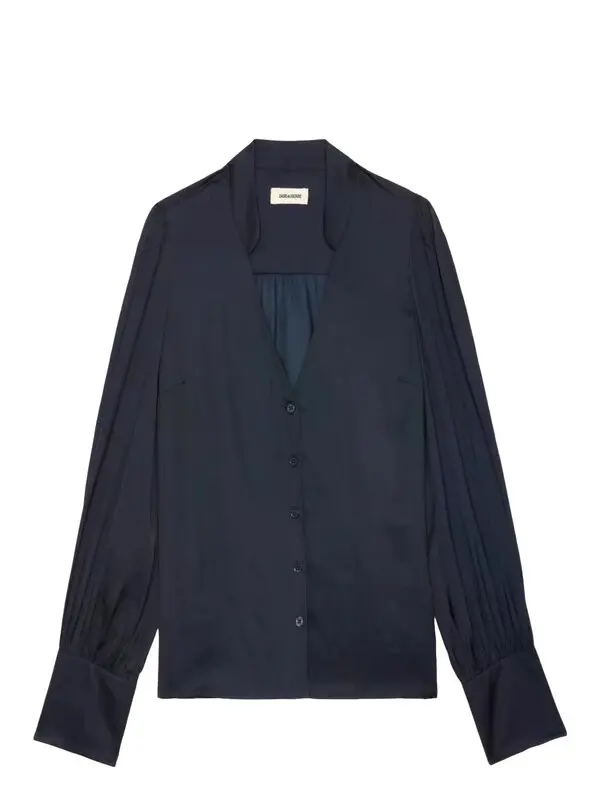Zadig&Voltaire Tinous Satin Blouse - Blue