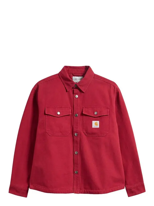 Carhartt Work In Progress Selby Cotton Canvas Shirt Jacket - Scarlet