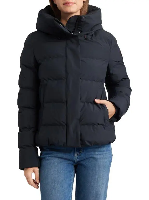 SAVE THE DUCK Arena Waterproof Hooded Puffer Jacket - Black