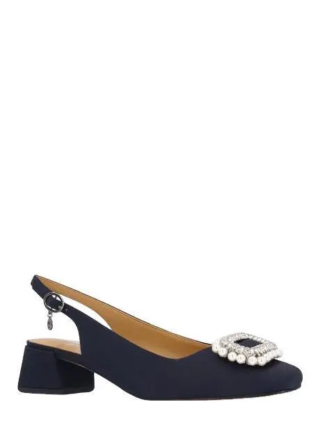 J. Reneé Eudora Embellished Slingback Pumps - Dark Navy