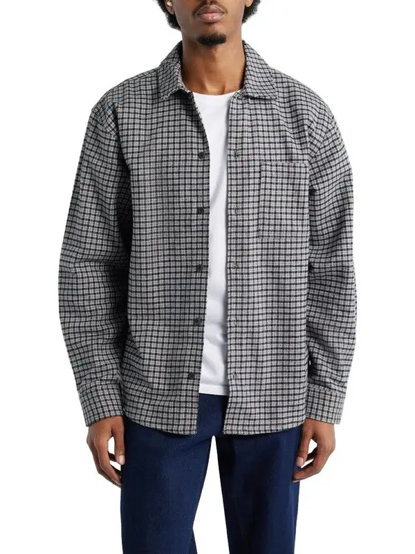Dickies Hendersonville Classic Fit Check Brushed Cotton Button-up Shirt - December Sky