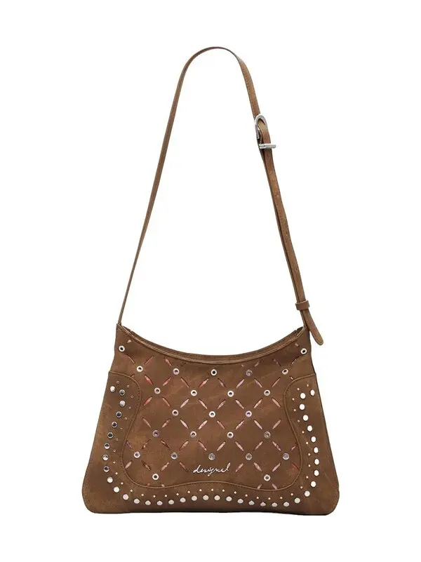 Desigual Faux Leather Crossbody Bag - Camel