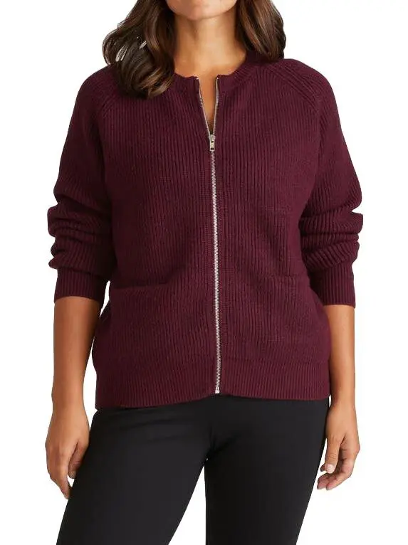 Universal Standard Vicki Zip-up Cardigan - Gamay
