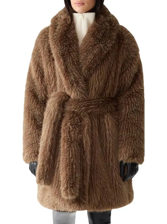 Mackage Kacela Faux Fur Coat - Otter