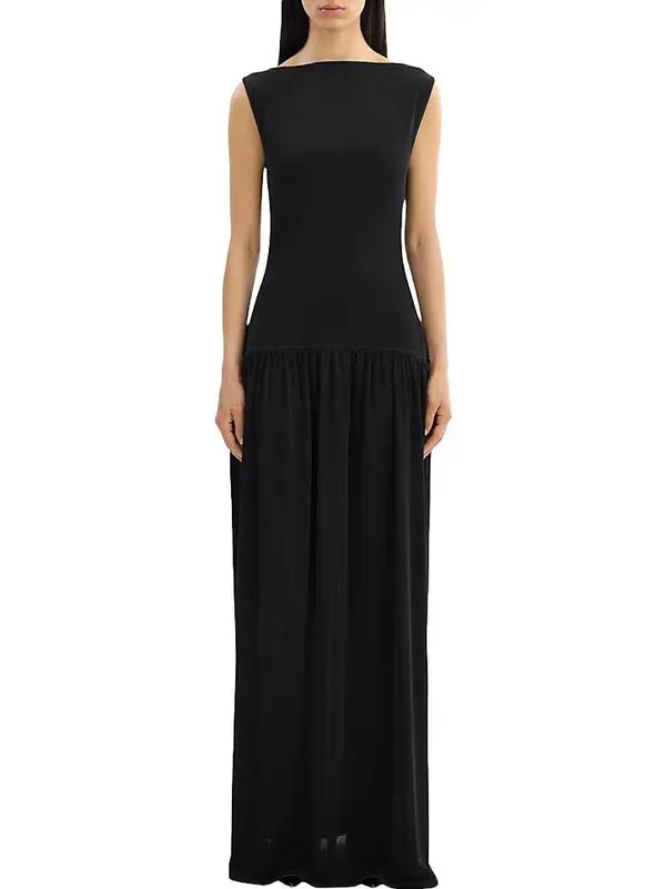 LAMARQUE Drop Waist Maxi Dress - Black