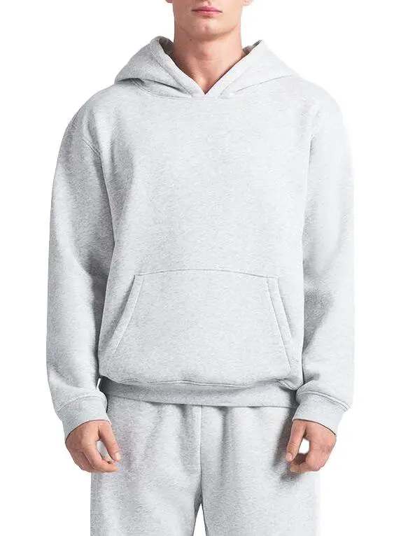 SKIMS Fleece Lounge Relaxed Hoodie - Light Heather Grey