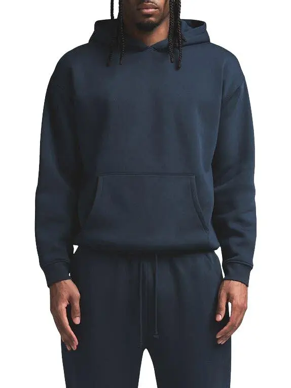 SKIMS Fleece Lounge Relaxed Hoodie - Navy