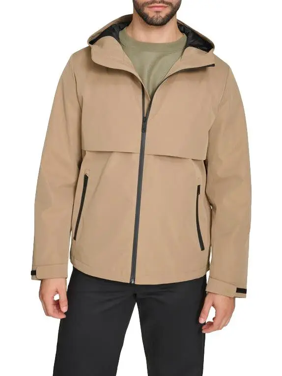 DOCKERS® Hooded Rain Jacket - Khaki 2