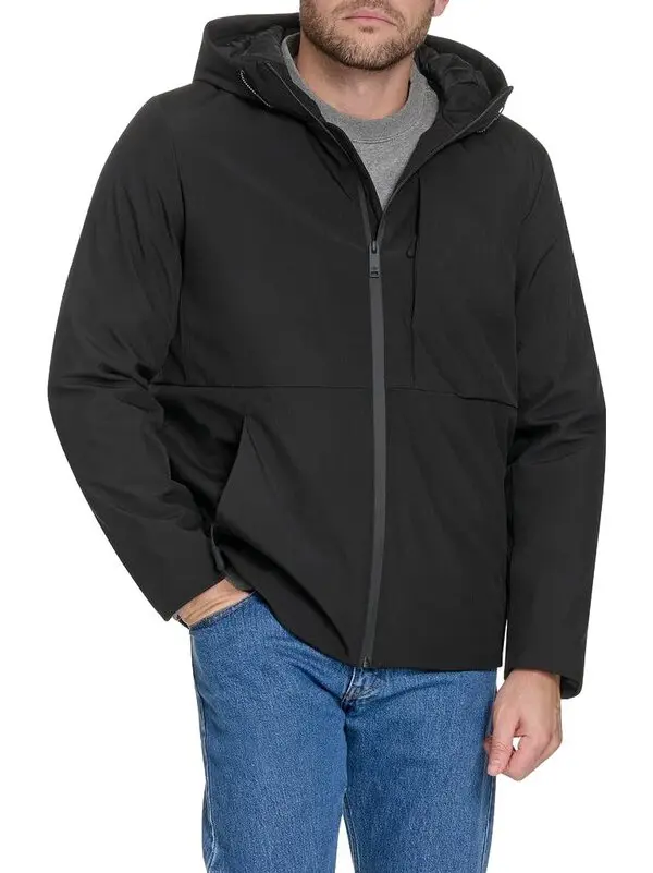 DOCKERS® Hooded Water-resistant Jacket - Black