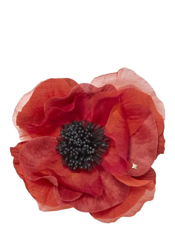 HELENA SIMON The Poppy Floral Brooch - Orange