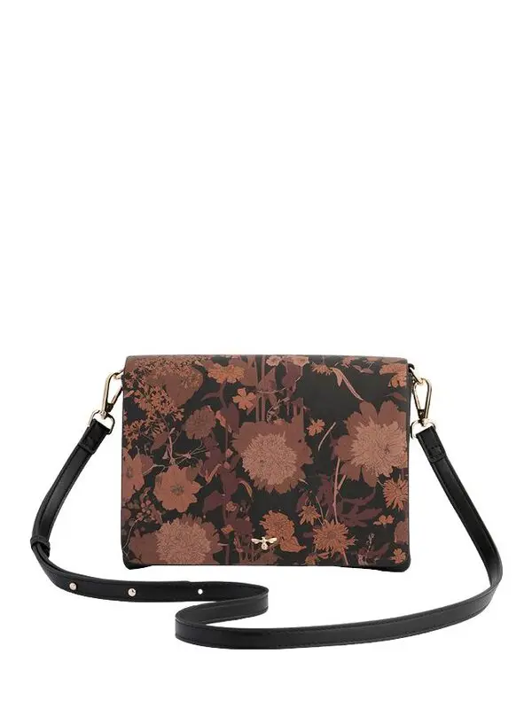 FABLE ENGLAND Deco Blooms Crossbody Handbag - Black