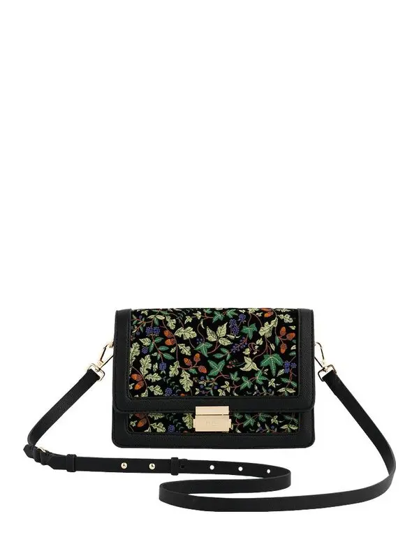 FABLE ENGLAND Embroidered Crossbody Bag - Black