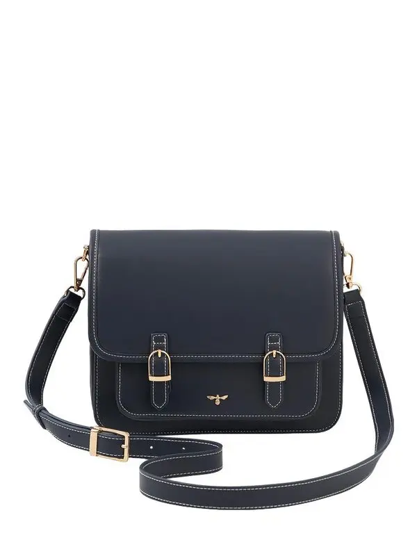 FABLE ENGLAND Ditsy Satchel - Navy