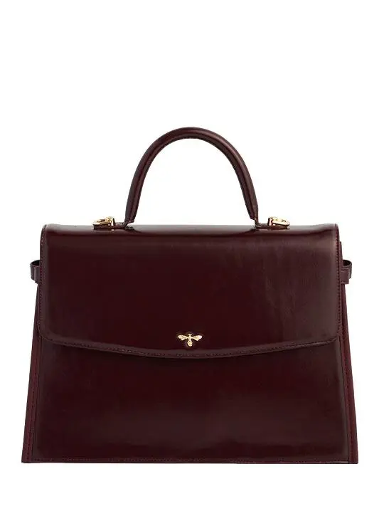 FABLE ENGLAND Structured Medium Tote - Cherry
