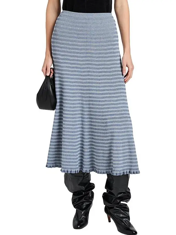 Proenza Schouler White Label Stine Geo Knit Skirt - Slate