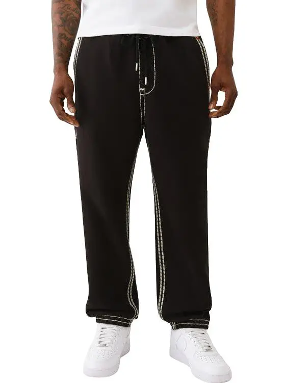 True Religion Super Qt Cotton Blend Sweatpants - Jet Black