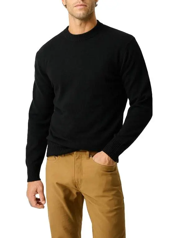 Rodd & Gunn Stewart Island Wool & Cashmere Crewneck Sweater - Black