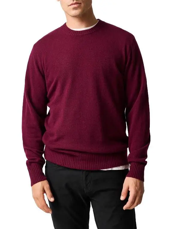 Rodd & Gunn Stewart Island Wool & Cashmere Crewneck Sweater - Burgundy