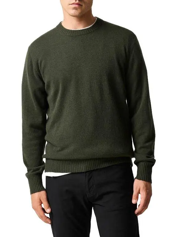 Rodd & Gunn Stewart Island Wool & Cashmere Crewneck Sweater - Fatigue