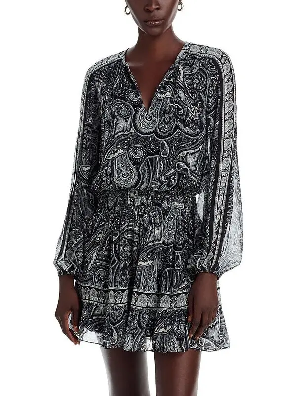 Ramy Brook Maricela Paisley Printed Dress - Black Paisley