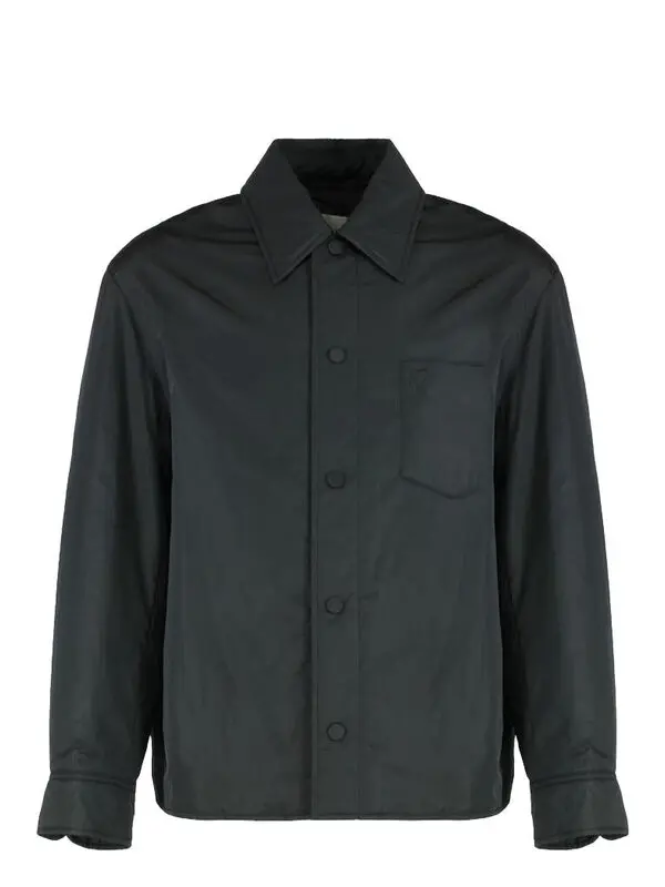 Ami Padded Nylon Overshirt - Black