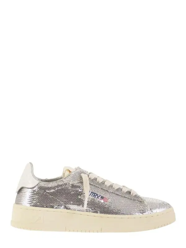 AUTRY Dallas Sequinned Low Top Sneakers - Silver