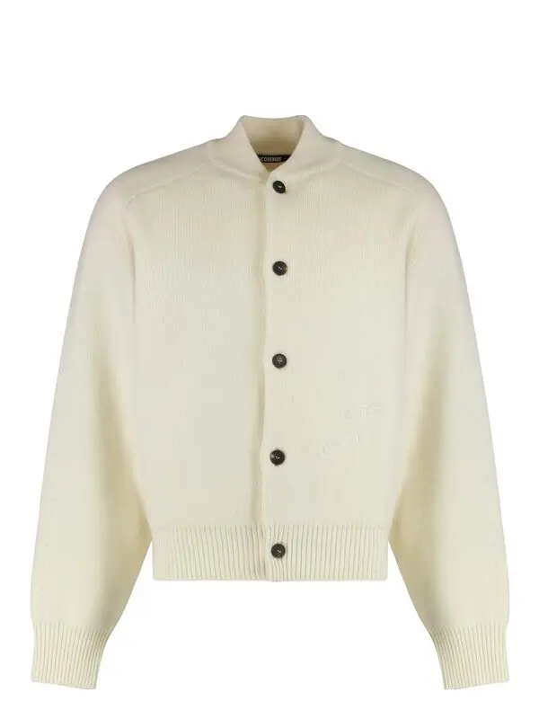 Jacquemus Cardigan Bubble In Wool And Cashmere - White