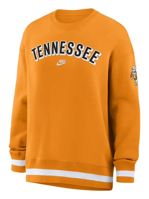 Nike Tennessee Legacy Phoenix College Oversized Pullover Crew - Orange
