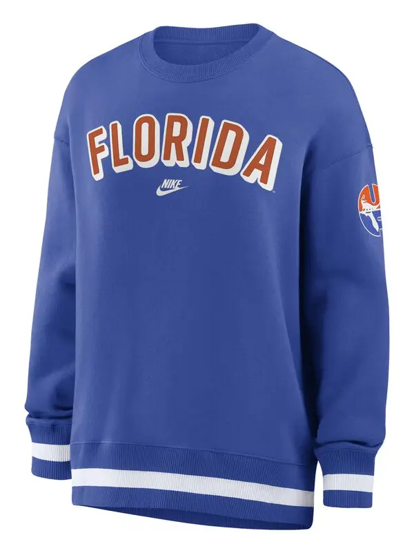 Nike Florida Legacy Phoenix College Oversized Pullover Crew - Blue