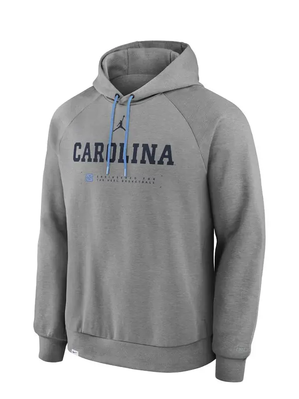 Nike North Carolina Courtside Basketball Practice Jordan Brand Dri-fit Pullover Hoodie - Grey