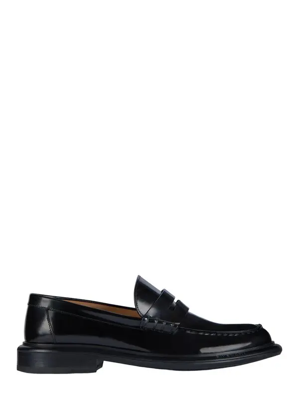 Givenchy Gent Loafers In Brushed Leather - Black