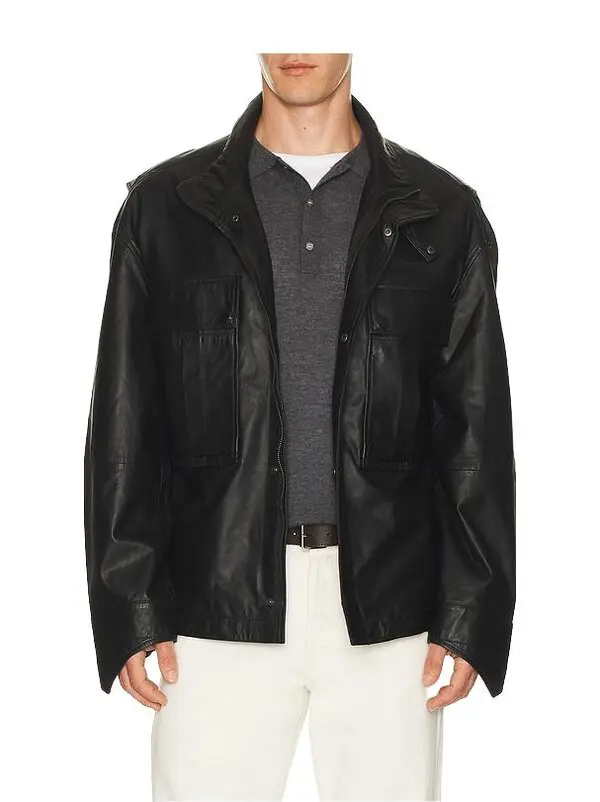 ALLSAINTS Halton Leather Jacket - Black
