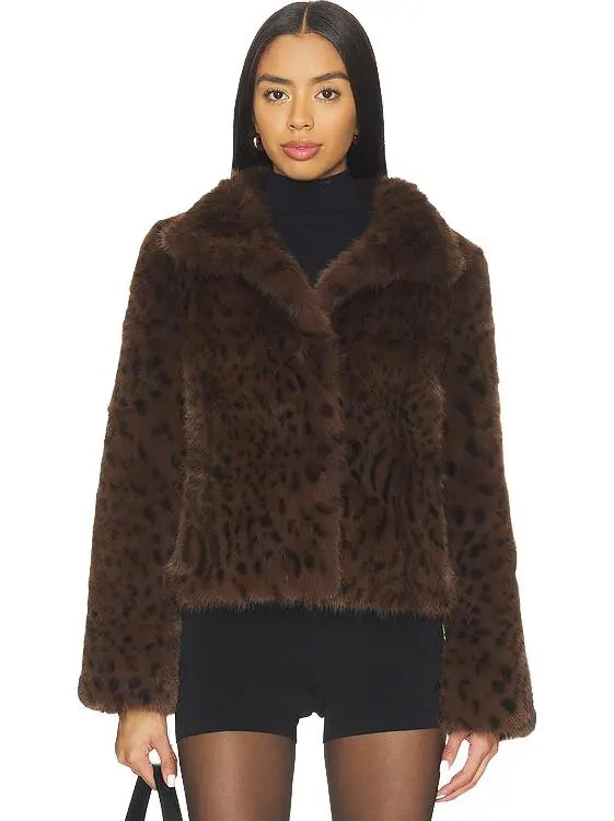 Generation Love Lexy Faux Fur Jacket - Leopard