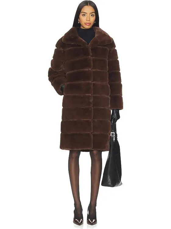 Generation Love Christie Faux Fur Coat - Hazelnut