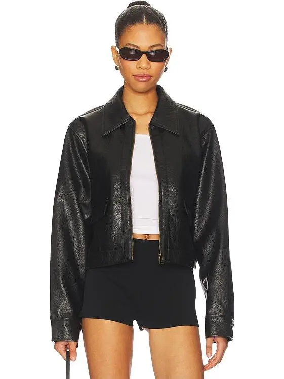ALL THE WAYS Fianna Faux Leather Jacket - Black