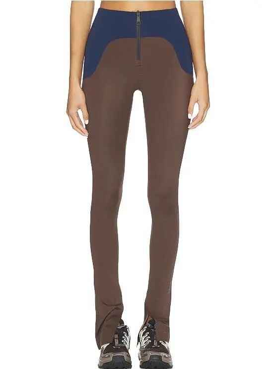 Khrisjoy Joyce Legging In Brown - Brown & Navy