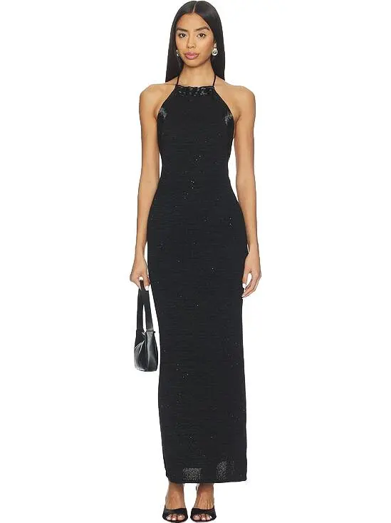ASTA RESORT Katie Dress - Black Sequin