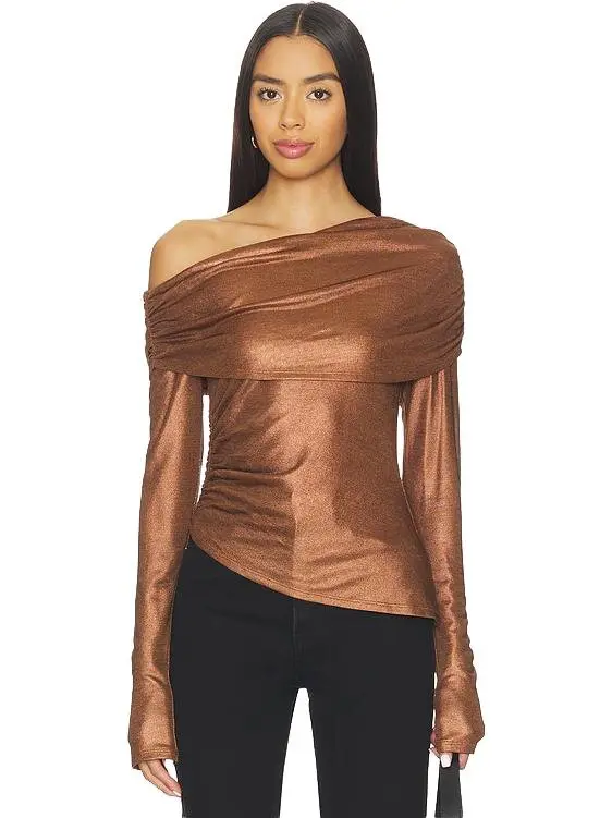 LOVERS AND FRIENDS Coraline Metallic Top - Bronze