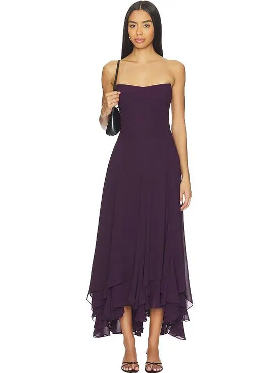 Amanda Uprichard Monterey Dress - Black Cherry