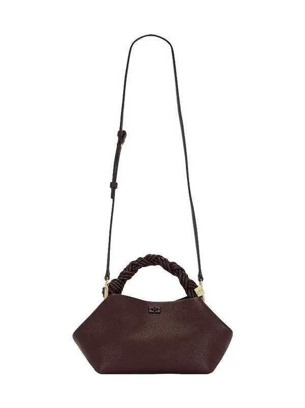 GANNI Small Grained Bou Bag - Chicory Coffee