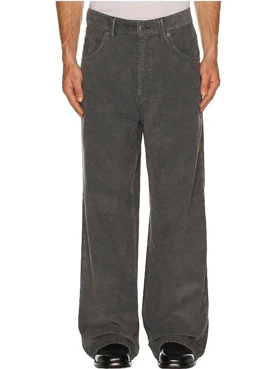 SUNFLOWER Super Wide Cord Pant - Grey