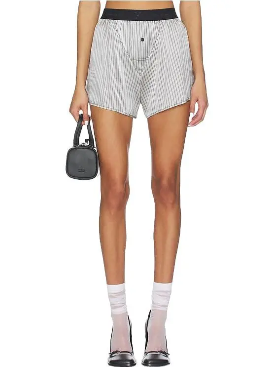 Fleur Du Mal Boxer Short - Ash Pinstripe